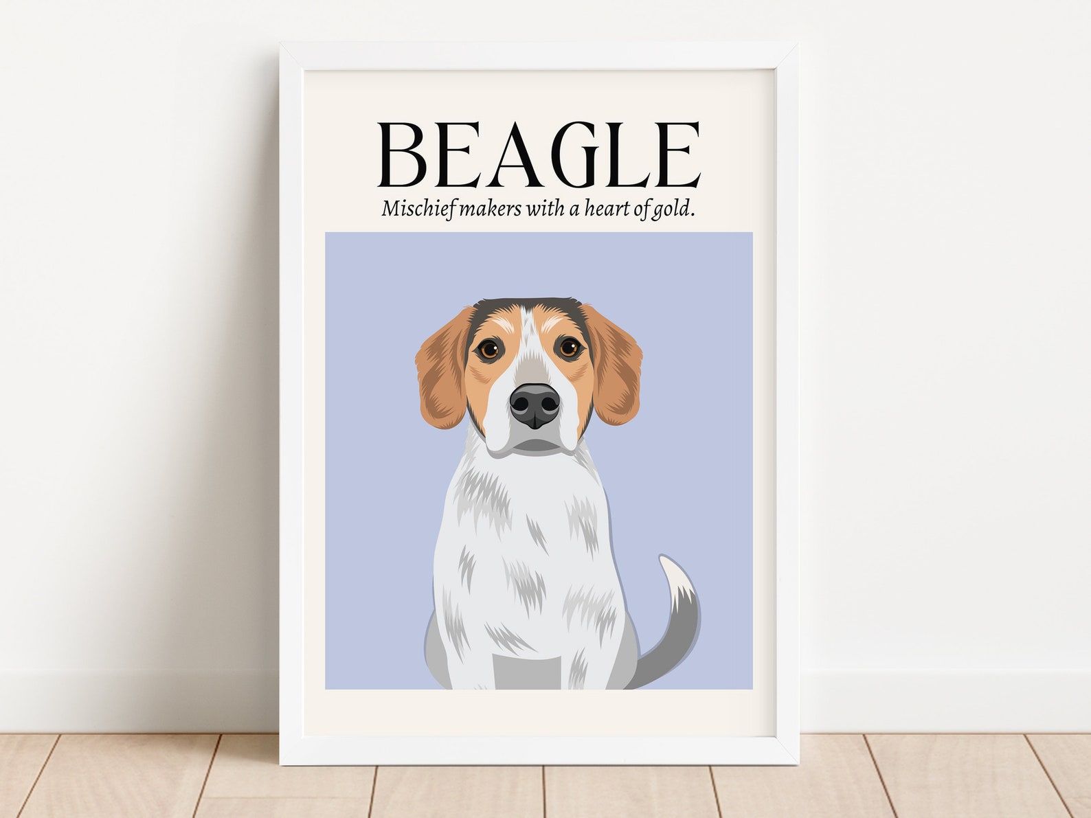 Custom Beagle Dog Portrait, Photo Illustration, Boyfriend Gift ...