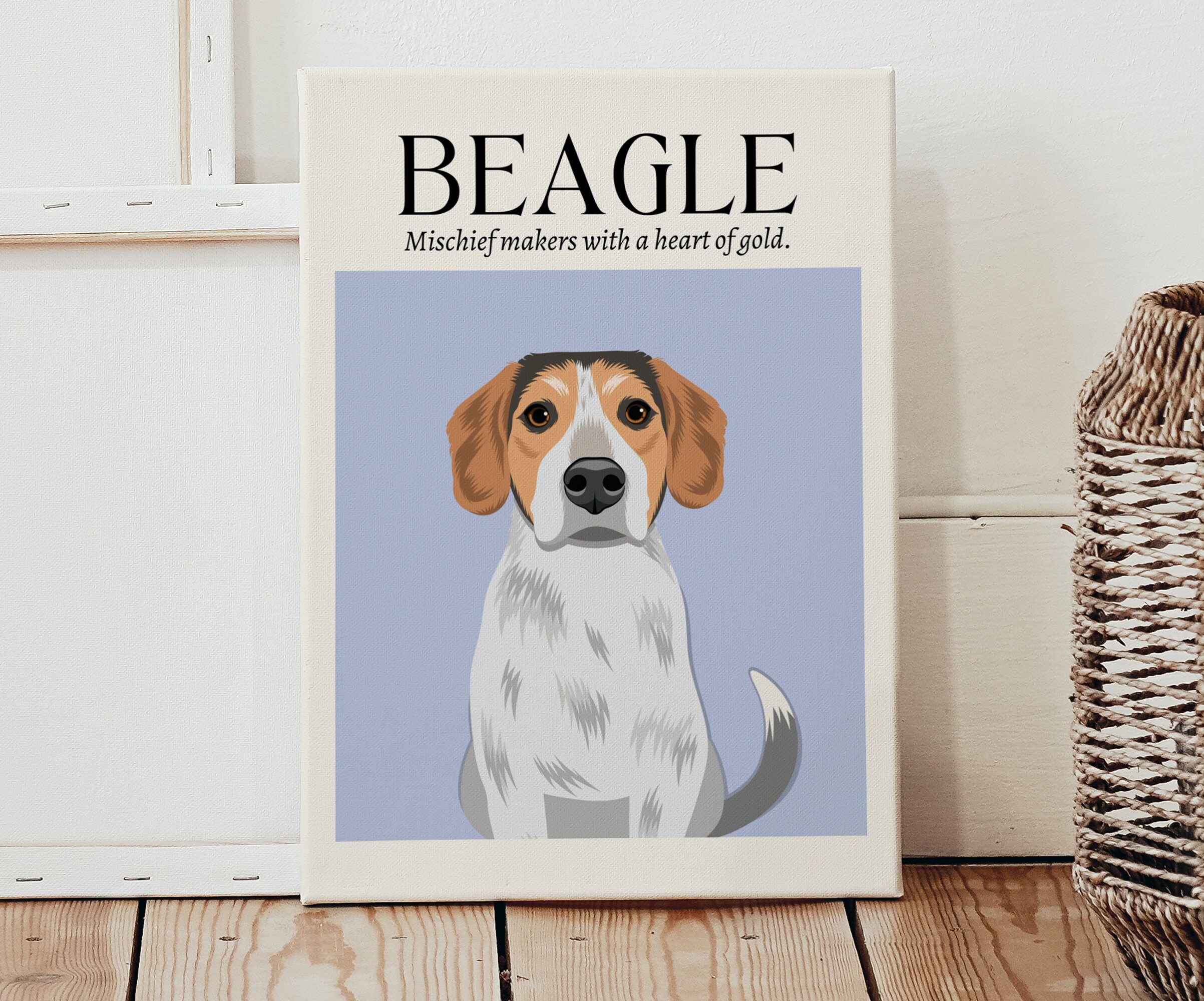 Custom Beagle Dog Portrait, Photo Illustration, Boyfriend Gift ...