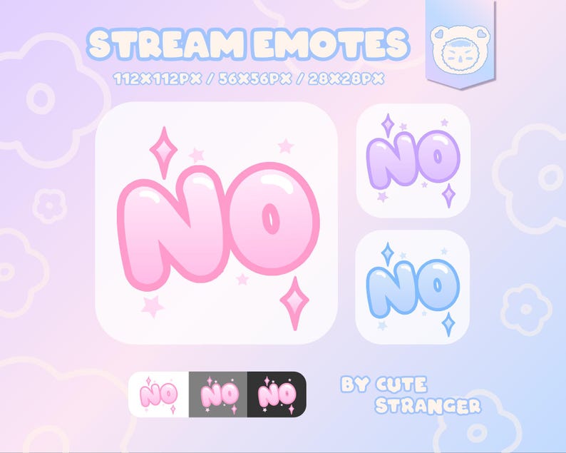 Pastel Pink NO Twitch Emote: Streamer Graphics (digital Download, PNG ...