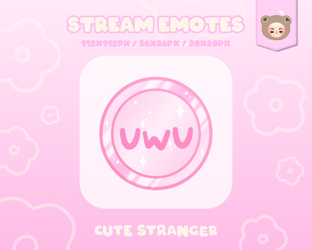 Pastel Pink Uwu Coin Twitch Emote: Streamer Graphics (digital Download ...
