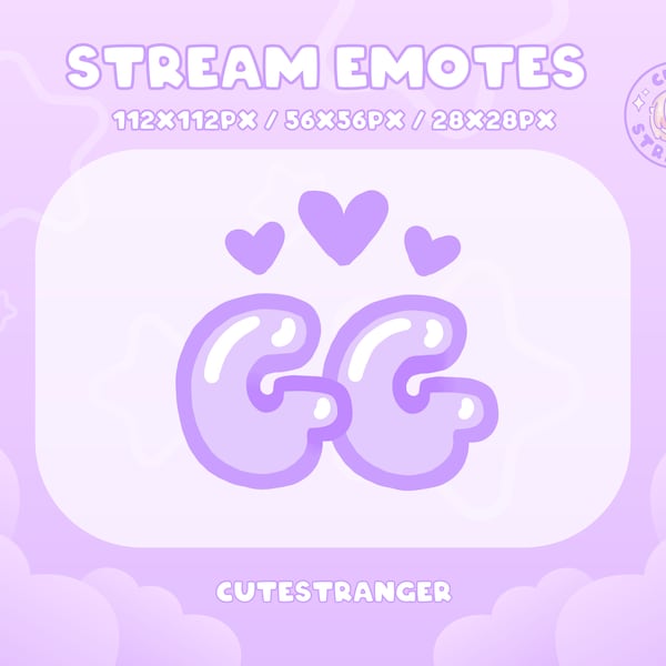 Sparkle Gg Emote - Etsy