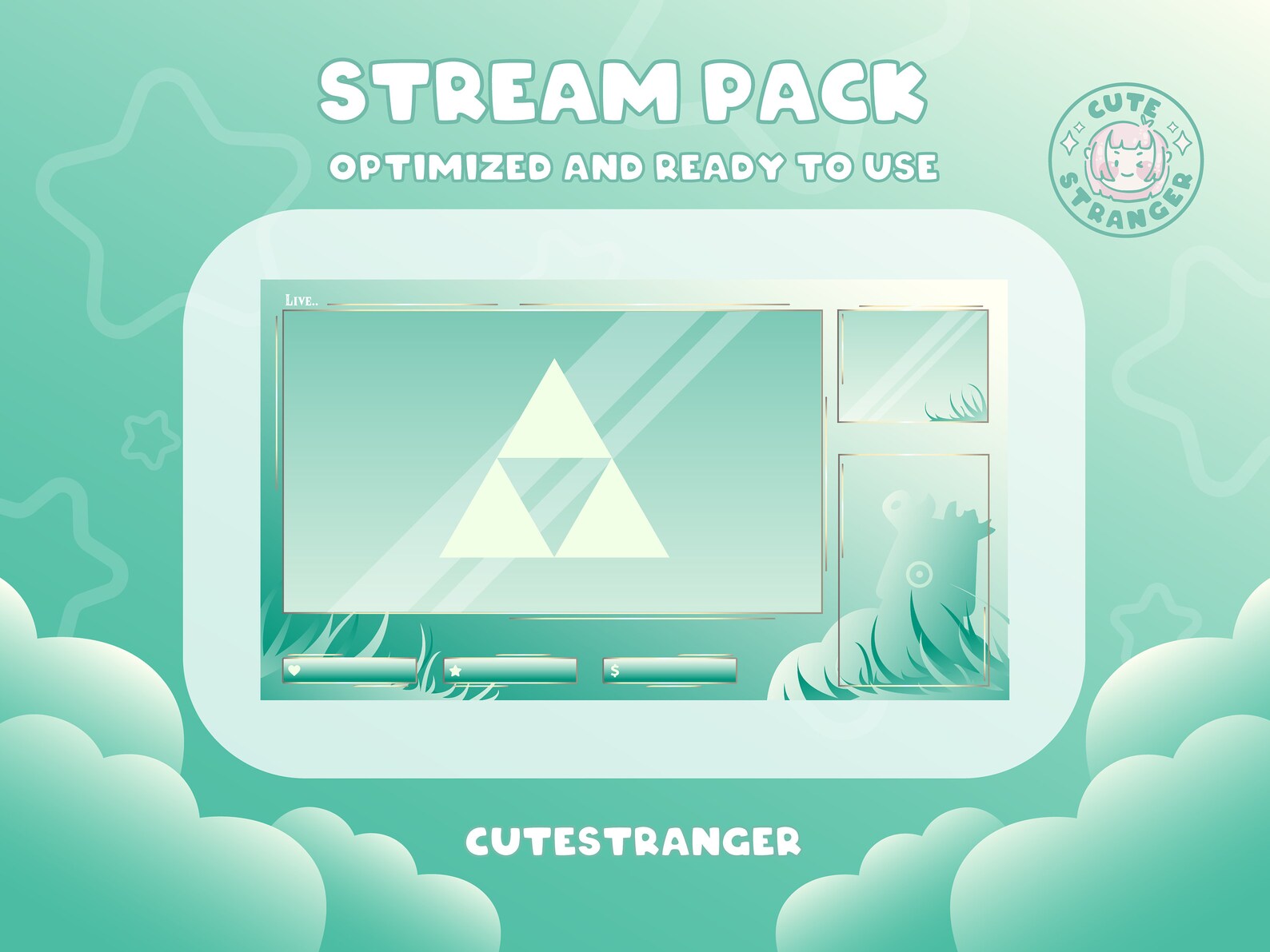 The Legend of Zelda Twitch Overlay / Stream Graphics / Cute / Streamer ...