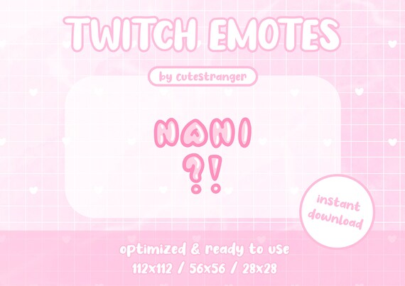 Pastel Pink Nani Twitch Emote | Etsy