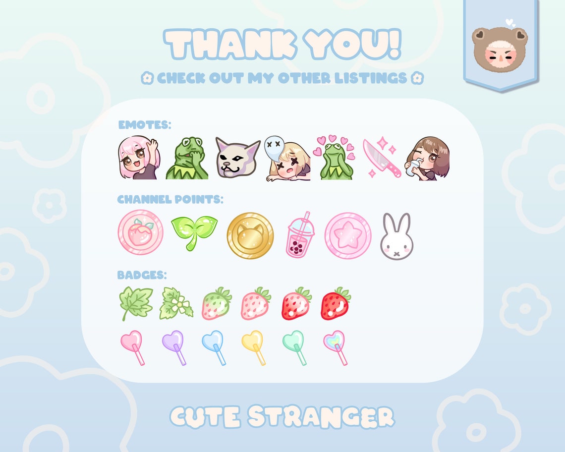 YES/NO Twitch Emote Pastel Pink / Stream Graphics / Cute / Streamer ...