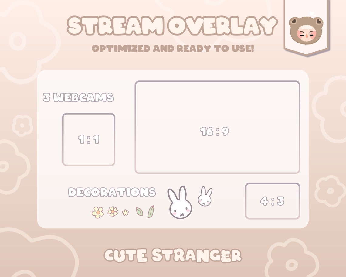 BUNNY Twitch Overlay / Stream Graphics / Cute / Streamer / Sparkle ...