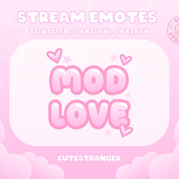 Mod Love Twitch Emote Youtube - Etsy