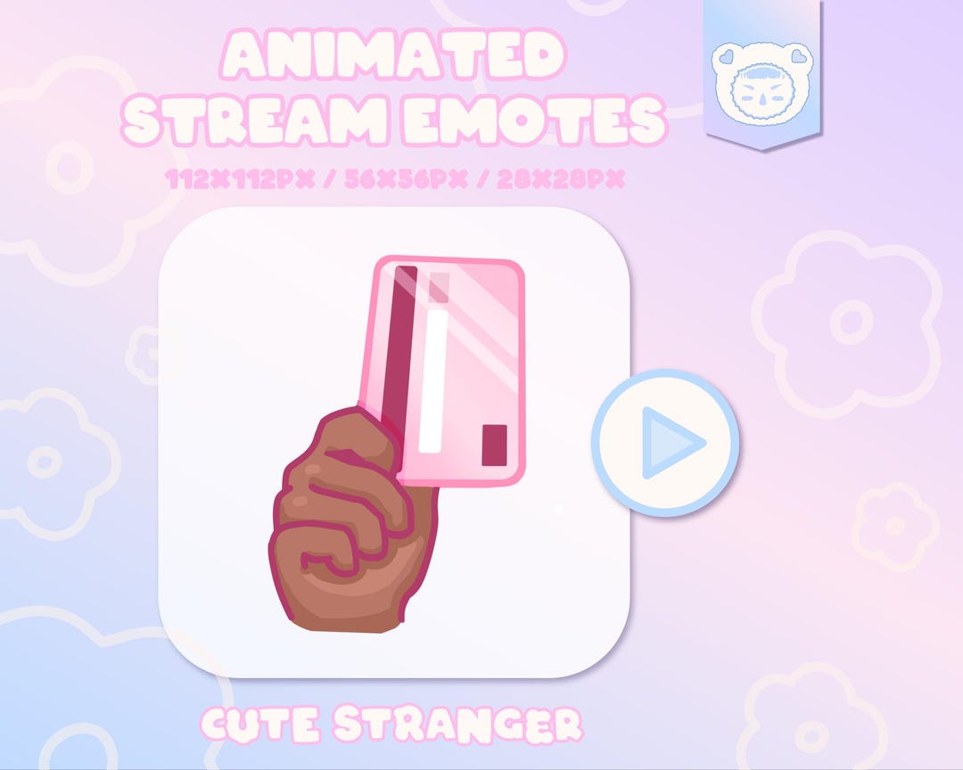 Animated Pastel Pink Credit Card Twitch Emote: Streamer Graphics (GIF ...