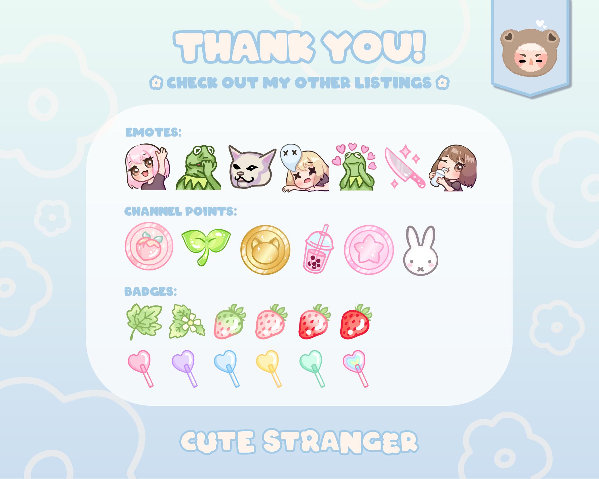 WATER BOTTLE Twitch Emote Channel Points / Stream Graphics / Cute ...
