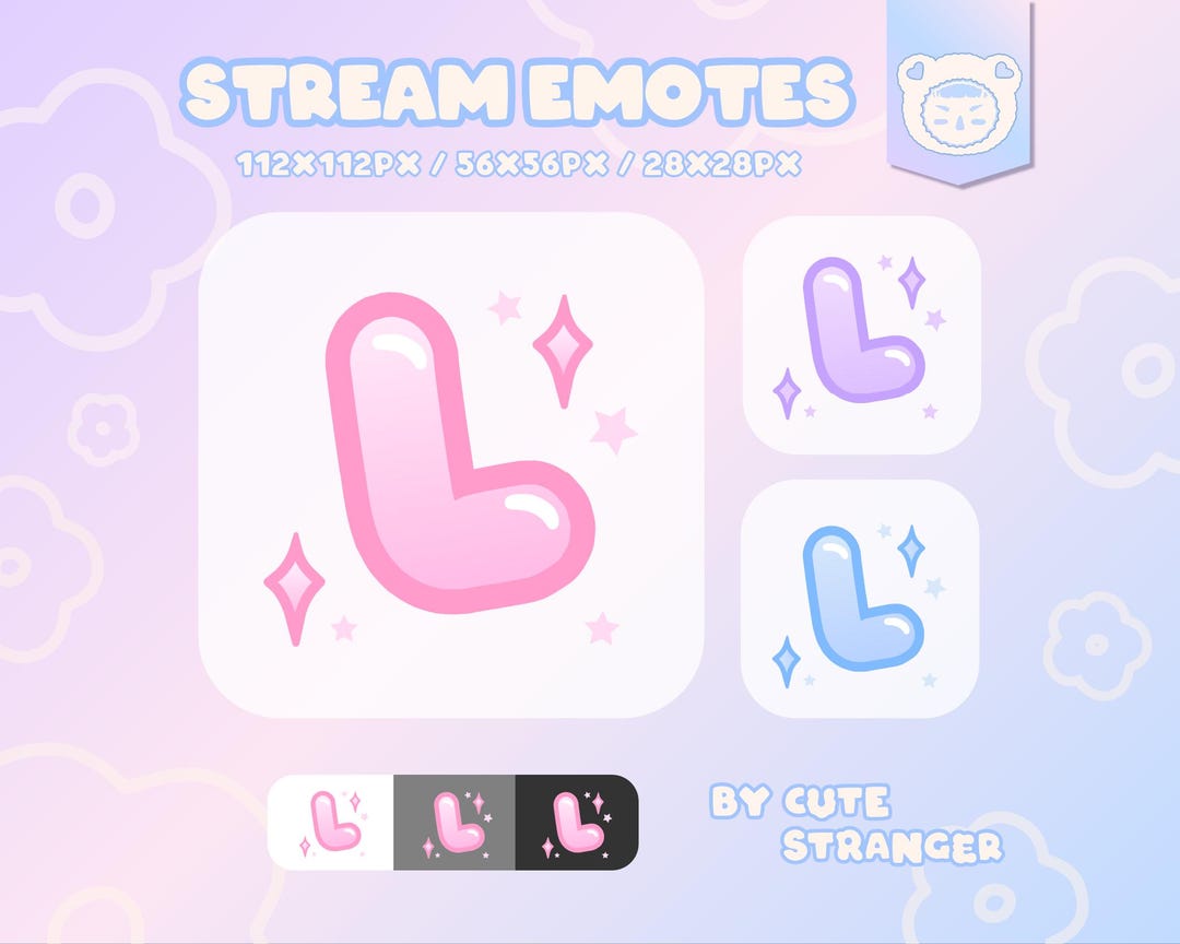 Pastel Twitch Emote: Pink Sparkle Stream Graphics (digital Download PNG ...