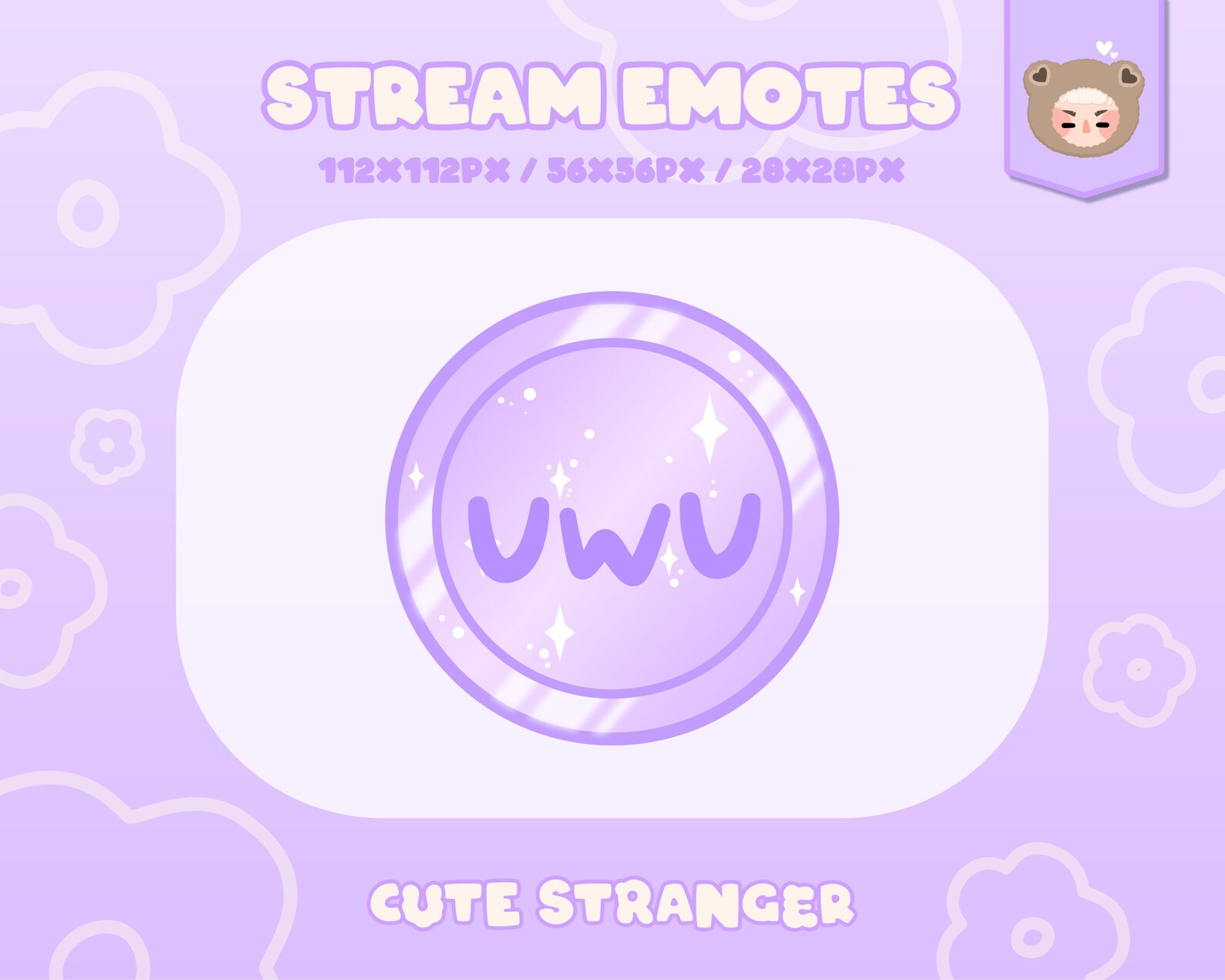 Pastel Purple Uwu Coin Twitch Emote: Stream Graphics (digital Download ...