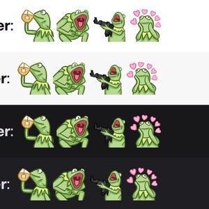 KERMIT Twitch Emote Pastel Pink / Stream Graphics / Cute / Streamer ...