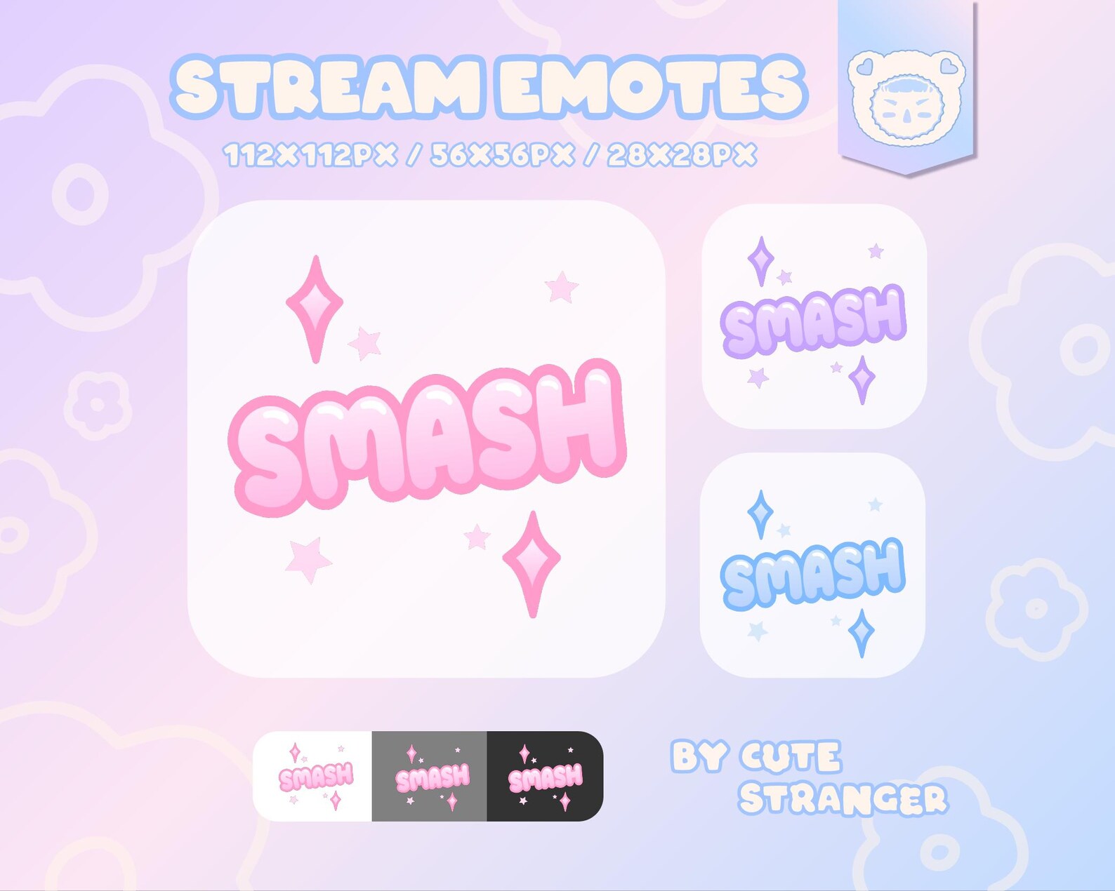 Pastel Pink SMASH Twitch Emote: Streamer Graphics (digital Download) - Etsy