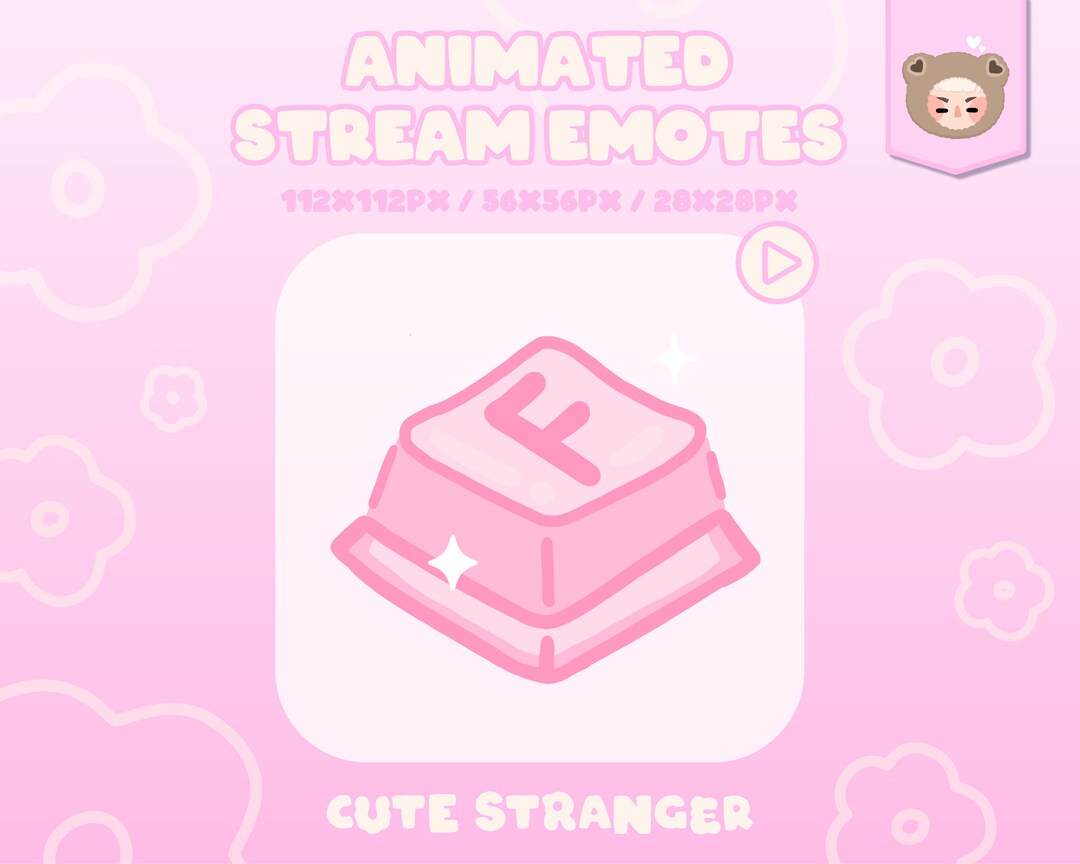 Animated F Twitch Emote: Pastel Pink Stream Graphic (digital Download ...
