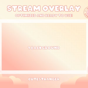 SUNSET DESKTOP Twitch Overlay / Stream Graphics / Cute / Streamer ...