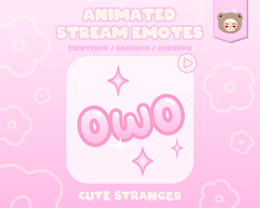 Animated Owo Twitch Emote: Pastel Pink Stream Graphics (GIF) - Etsy
