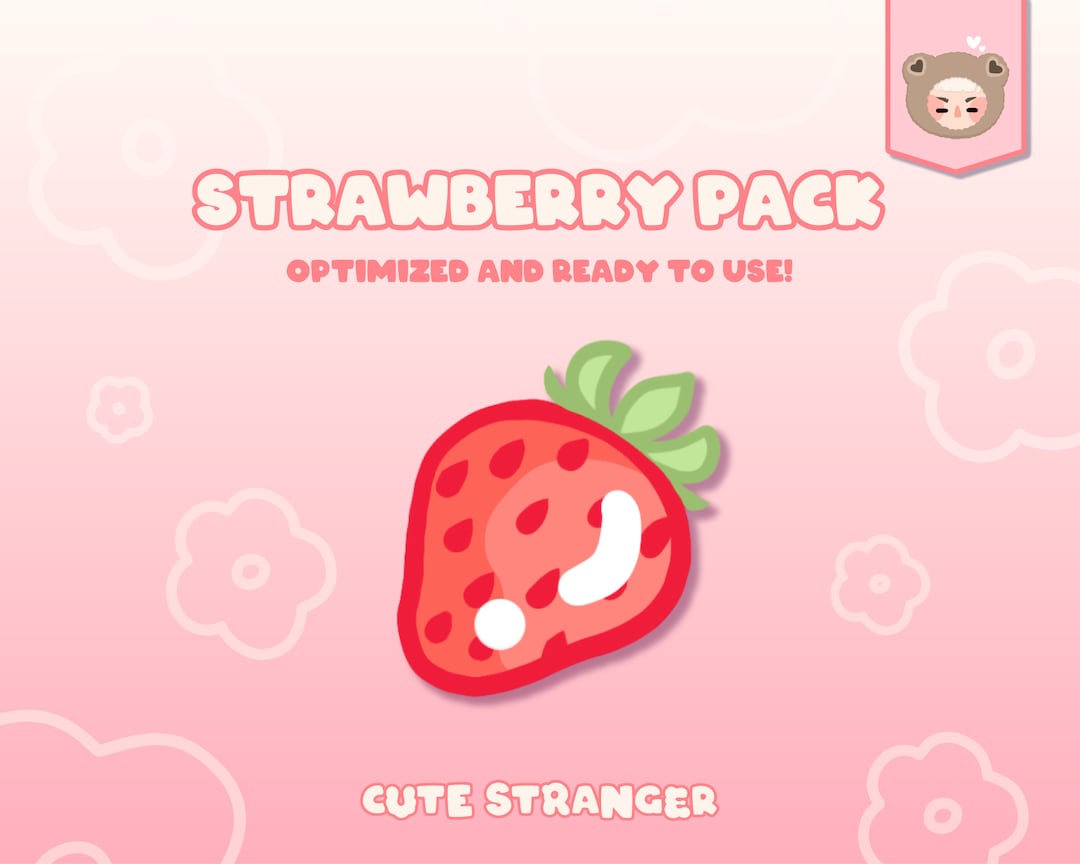 STRAWBERRY Stream Package Twitch / Stream Graphics / Cute / Streamer ...