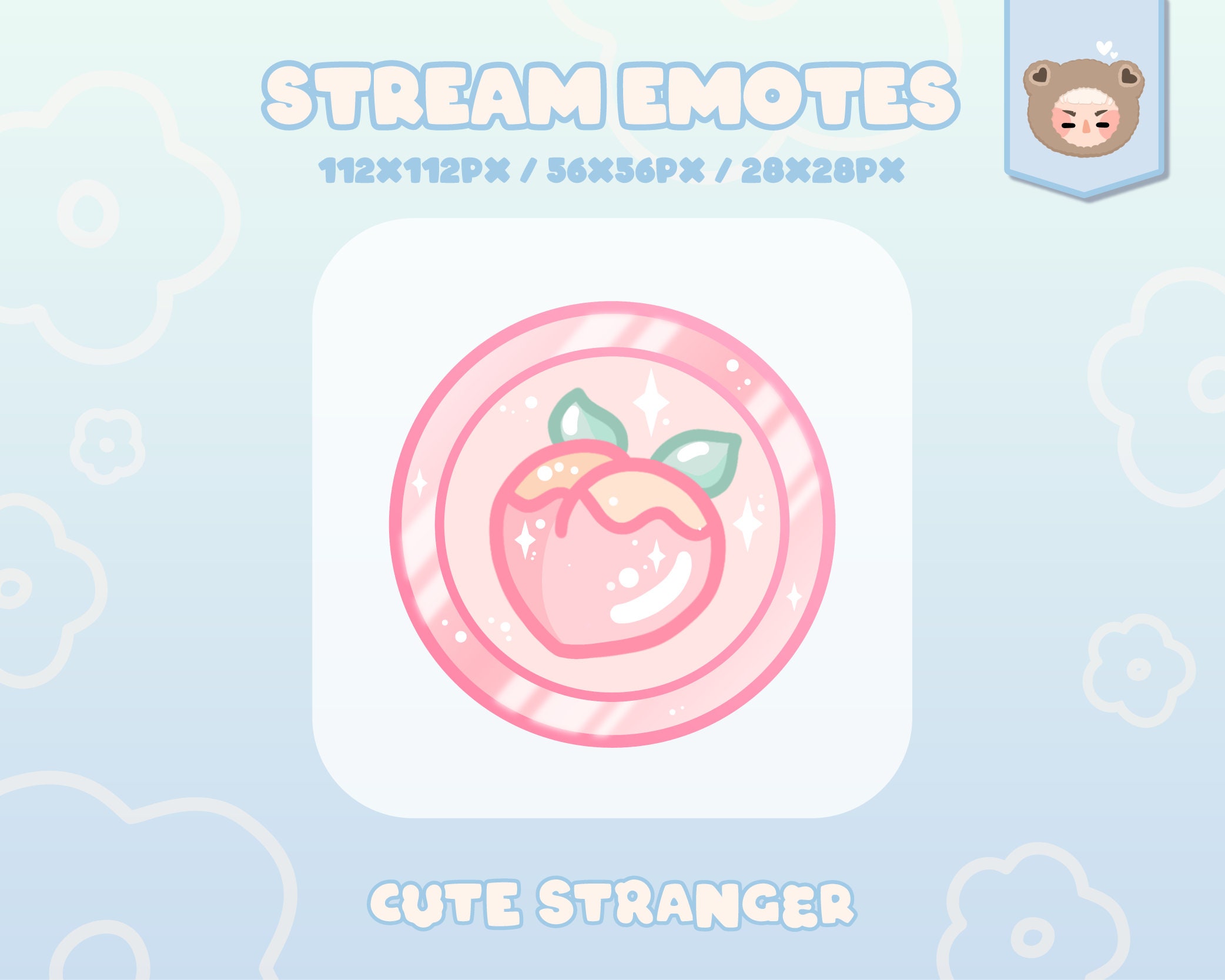Peach Coin Twitch Emote: Pastel Stream Graphics (digital Download) - Etsy