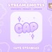 CAP Twitch Emote Pastel Purple / Stream Graphics / Cute / Streamer ...