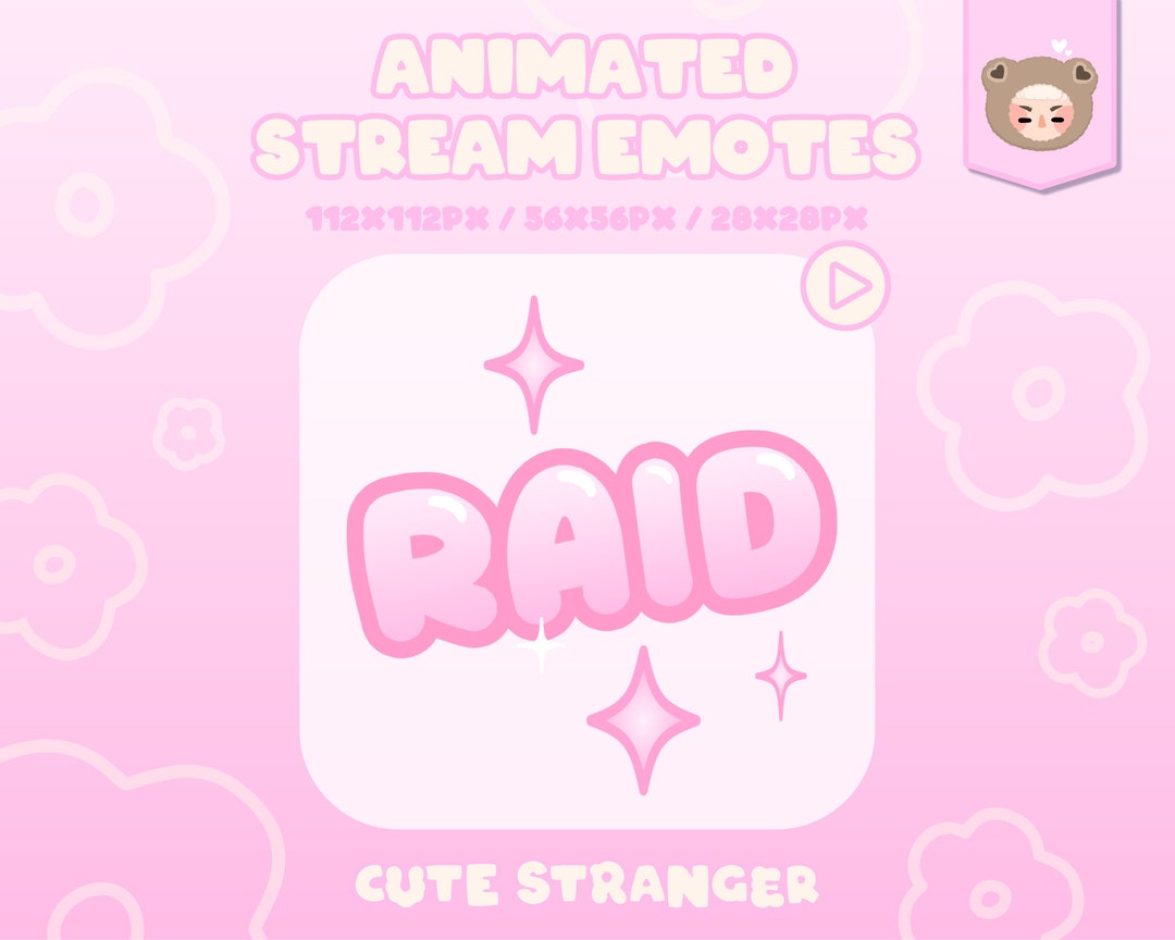 Animated Pastel Pink Raid Twitch Emote (digital Download) - Etsy
