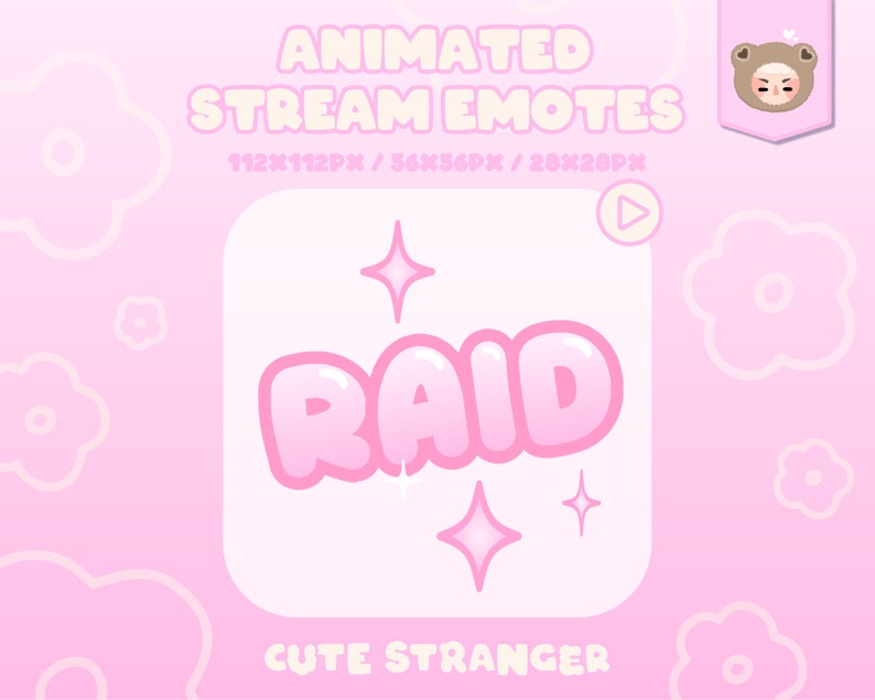 Animated Pastel Pink Raid Twitch Emote (digital Download) - Etsy