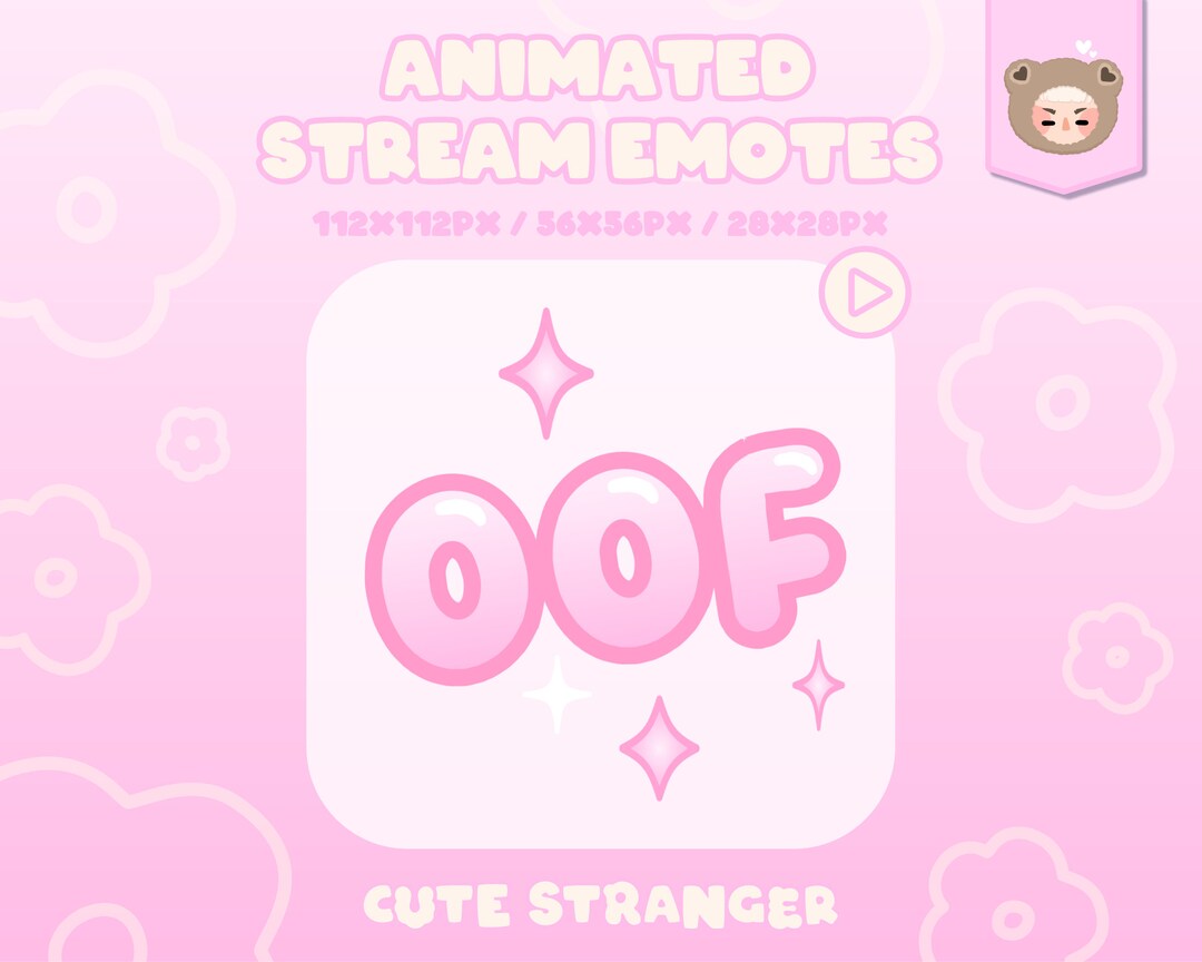Animated OOF Twitch Emote: Pastel Pink Stream Graphic (digital Download ...