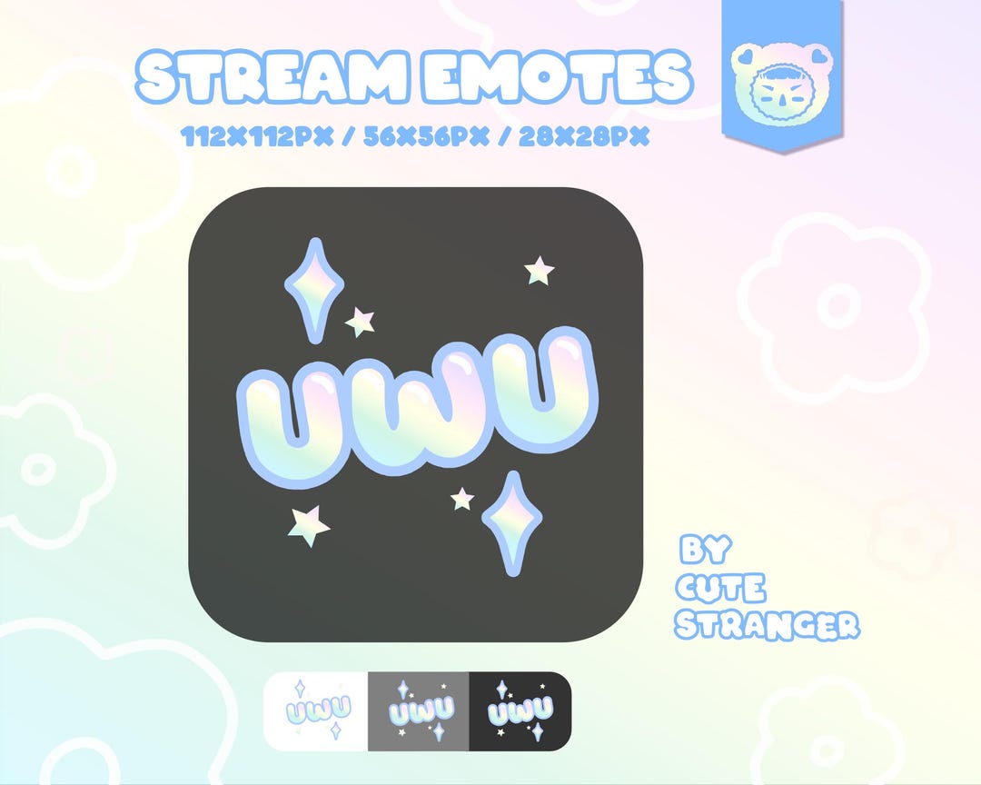 Pastel Rainbow Uwu Twitch Emote: Streamer Graphics (digital Download ...