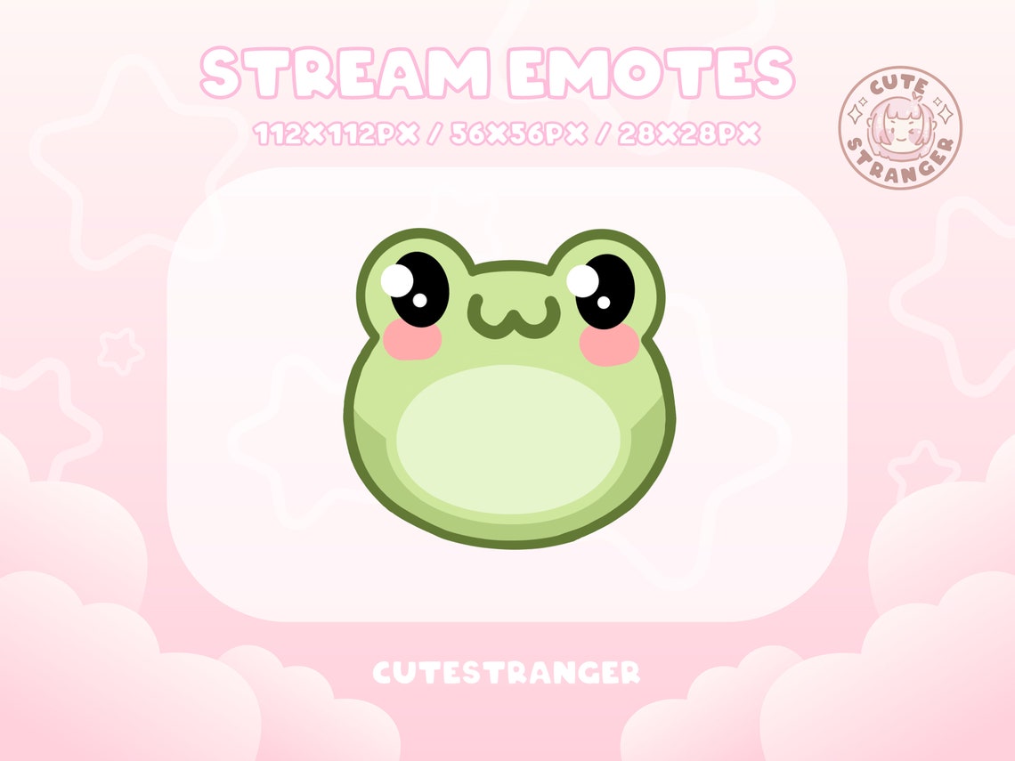 Froggy Twitch Emote / Stream Graphics / Cute / Streamer / - Etsy