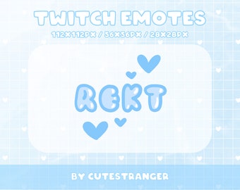 Pastel Blue Gg Emote Twitch Hearts | Etsy