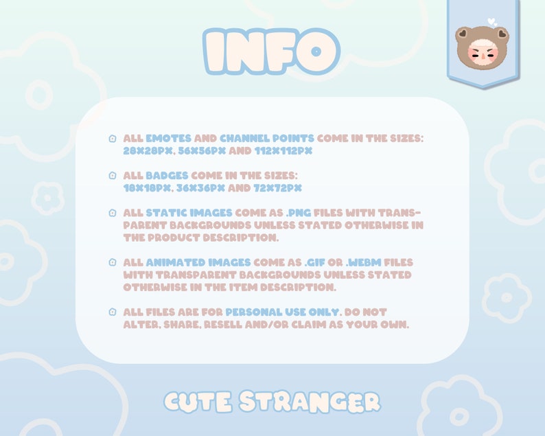 ATE Twitch Emote Pastel Pink / Stream Graphics / Cute / Streamer ...