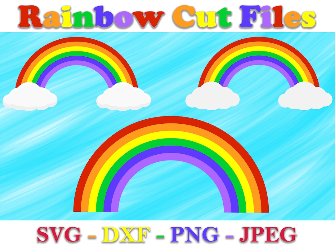 Simple Rainbow Clipart SVG, PNG - Etsy
