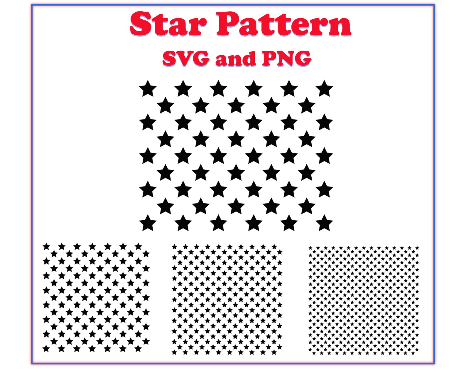 Star Pattern SVG and PNG - Etsy