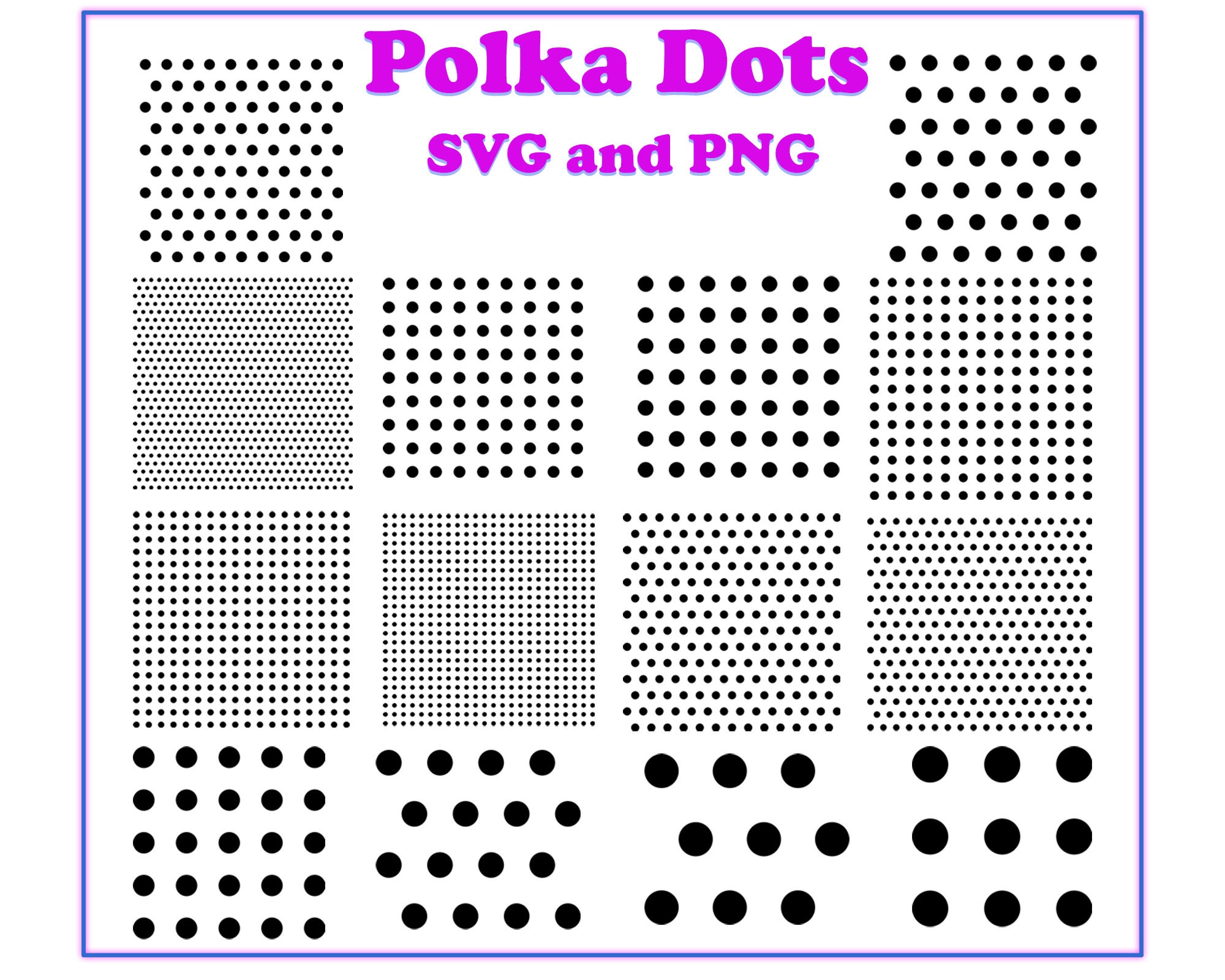 Polka Dot SVG and PNG - Etsy