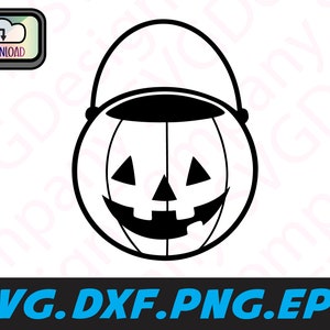 Pumpkin Pail Svg, Pumpkin Pail Dxf, Pumpkin Bucket Svg, Candy Pail Svg ...