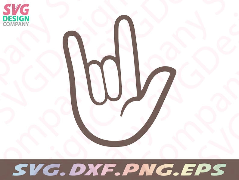 ASL I Love You Hand Sign SVG DXF: Cricut Cut File (digital Download) - Etsy