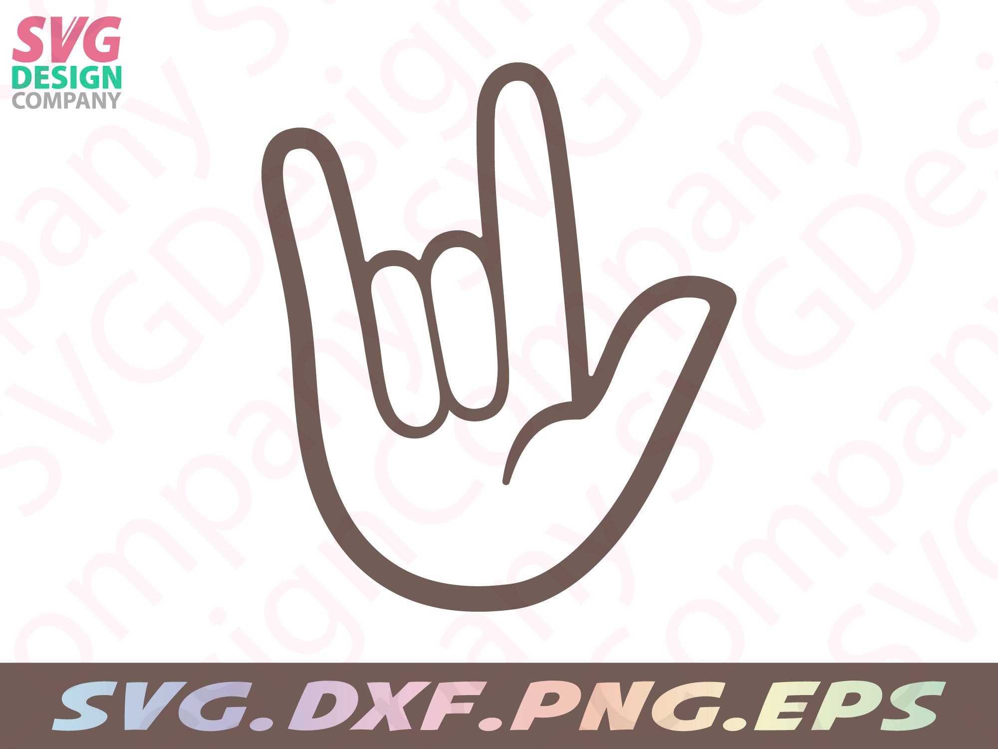 ASL I Love You Hand Sign SVG DXF: Cricut Cut File (digital Download) - Etsy