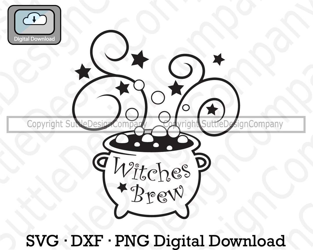 Witches Brew Svg Cauldron Sign Vector Graphic Witches Brew - Etsy