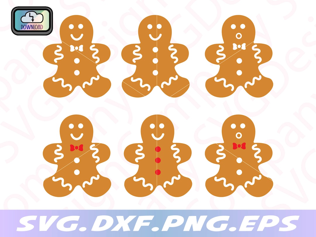 Gingerbread Man Svg for Cricut, Gingerbread Man Clipart Bundle ...