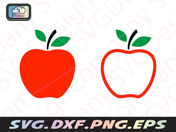 Apple Svg Bundle for Cricut. Outlined Apple Svg Apple Dxf - Etsy