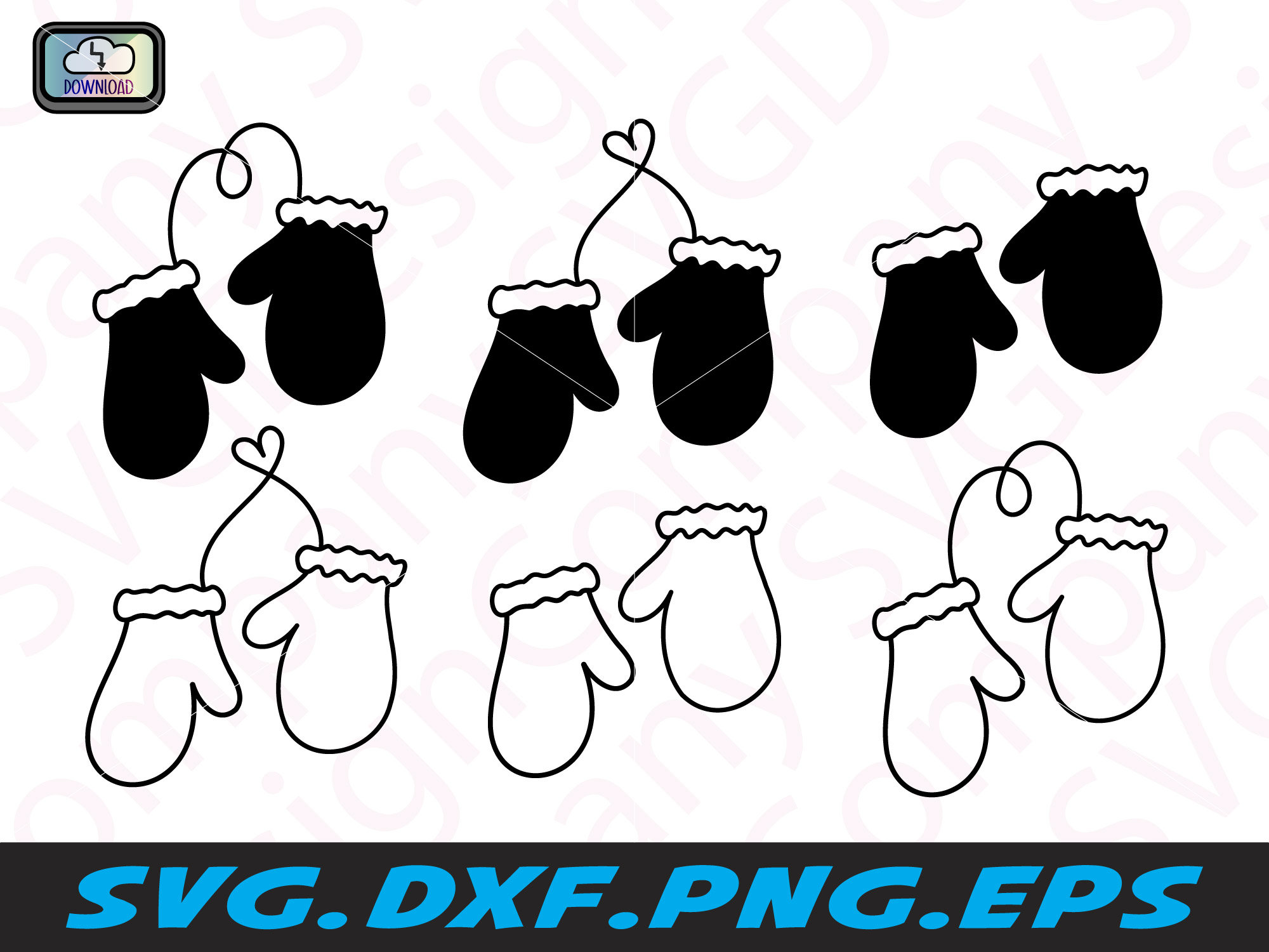 Baby Mittens Clipart