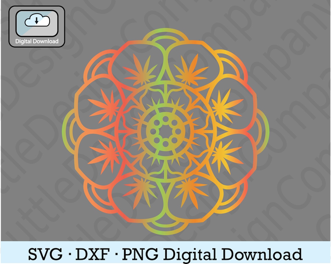Weed Mandala Svg Cannabis Mandala Svg Marijuana Mandala Svg | Etsy