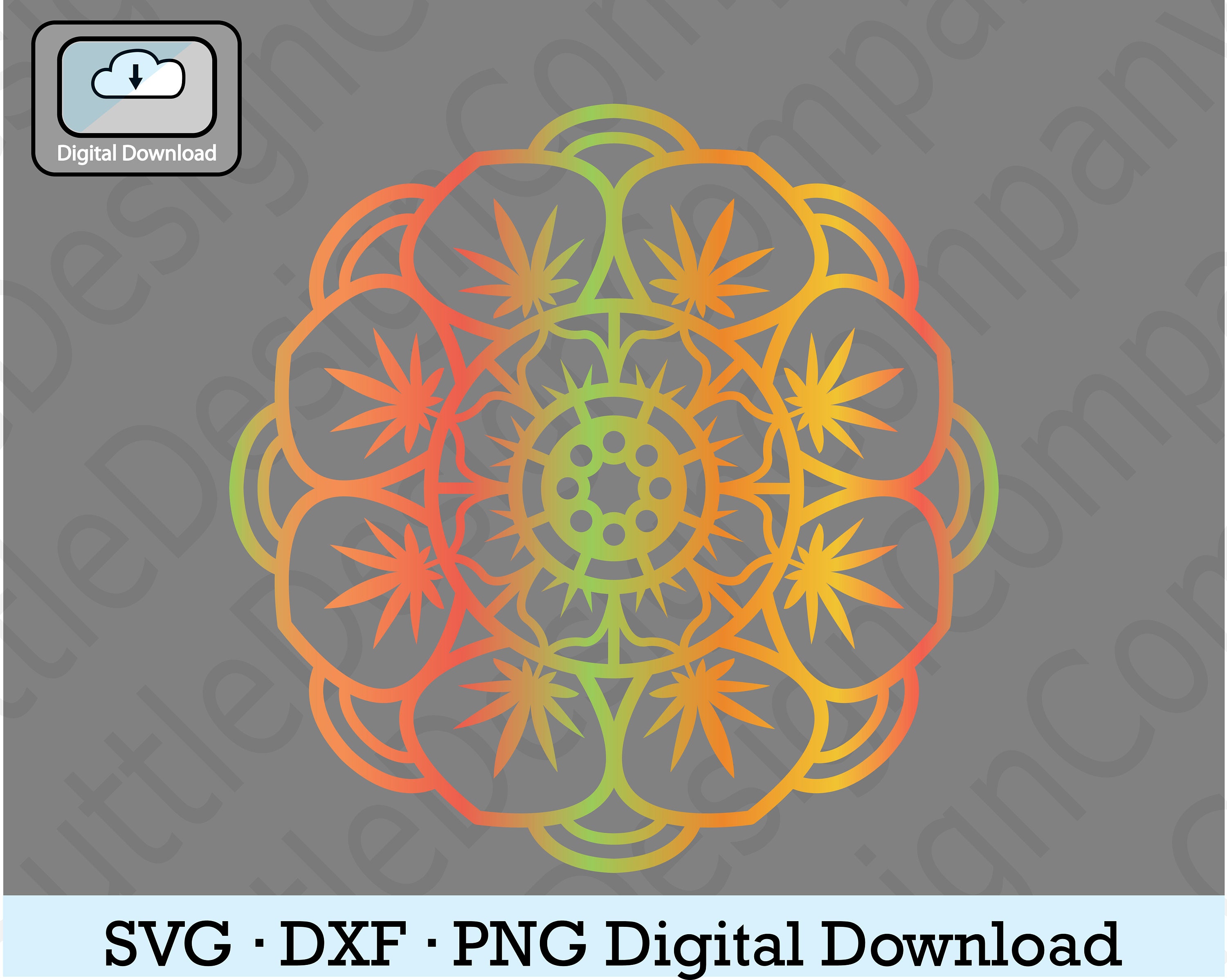 Weed Mandala Svg, Cannabis Mandala Svg, Marijuana Mandala Svg, Simple ...