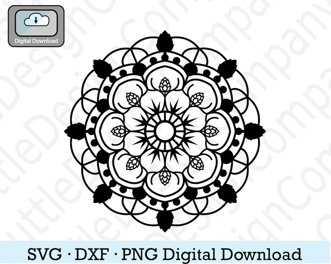 Beer Hops Mandala Svg, Beer Mandala Svg, Beer Hops Svg, Beer Yoga Svg ...