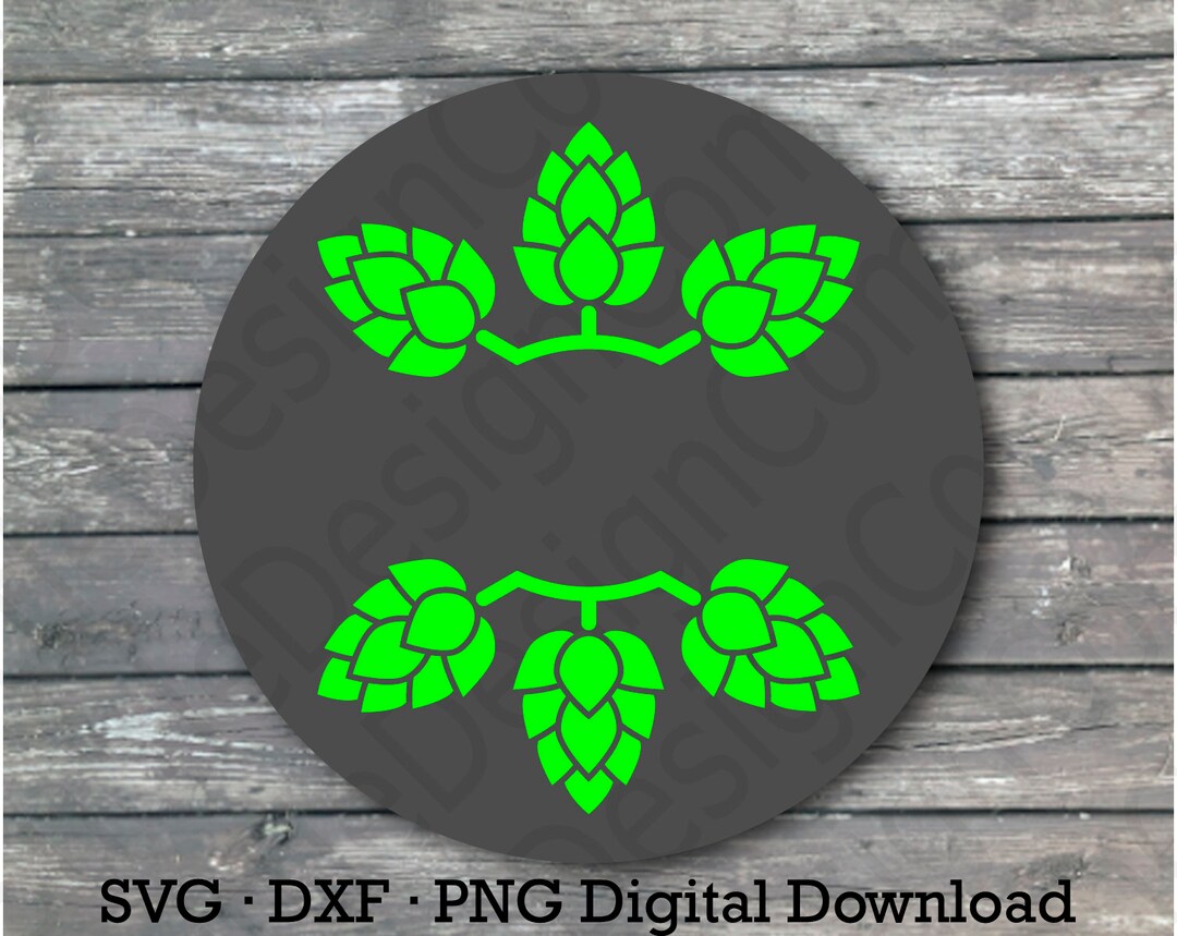 Beer Hops Frame SVG: Craft Beer Label, Monogram Border (digital ...