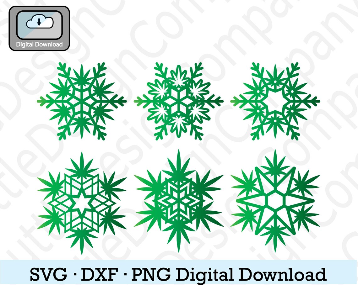 Cannabis Snowflake Svg Weed Snowflake Svg Weed Christmas | Etsy