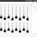 Hanging Stars Svg for Craft Cutting Machine, Star Border Svg, Hanging ...