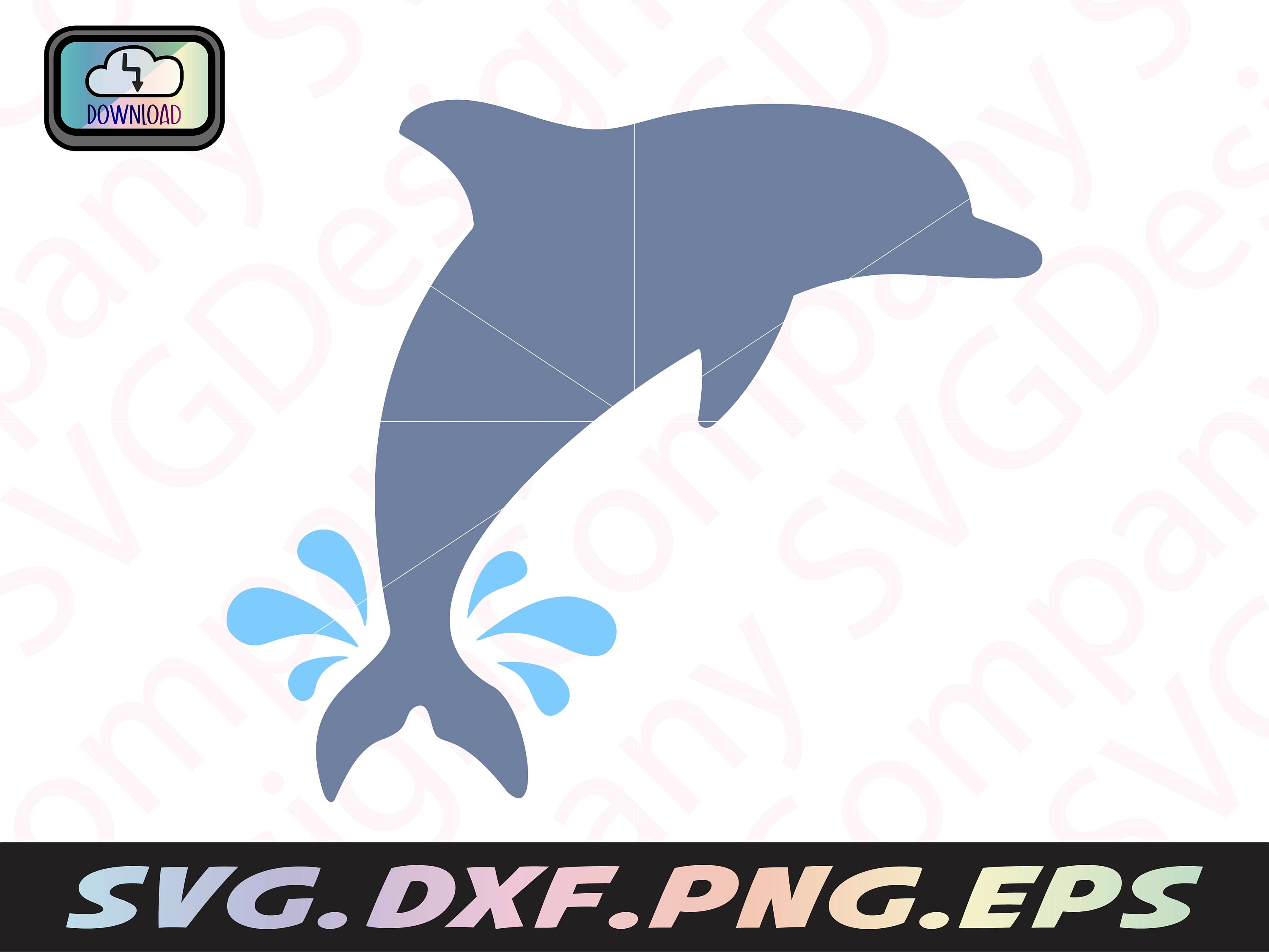 Dolphin Cut File Pattern Png Dolphin Svg Dolphin Png Commercial License ...