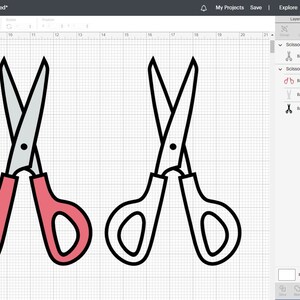 Scissors Svg for Craft Cutting Machines Such as Cricut, Single Layer ...