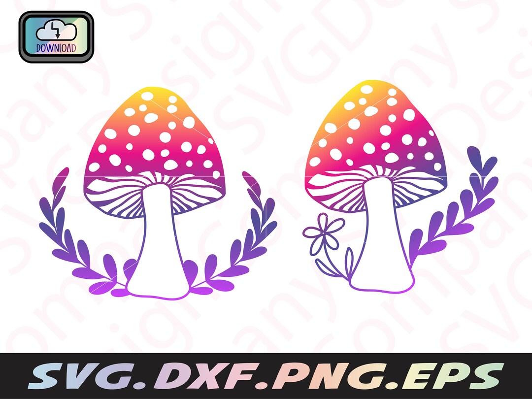 Mushroom Svg File for Cricut, Mushroom Png for Sublimation, Psychedelic ...