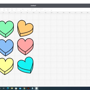 Blank Conversation Hearts Svg, Blank Candy Hearts Svg for Valentines ...