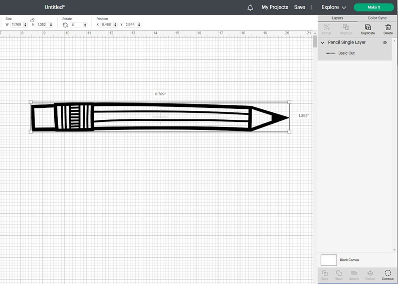 Realistic Pencil Svg for Craft Cutting Machines Hand Drawn - Etsy